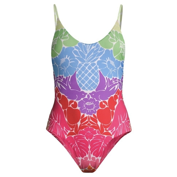 FARM Rio | Swim | Farm Rio Tropical Pineapple One Piece Swimsuit ...